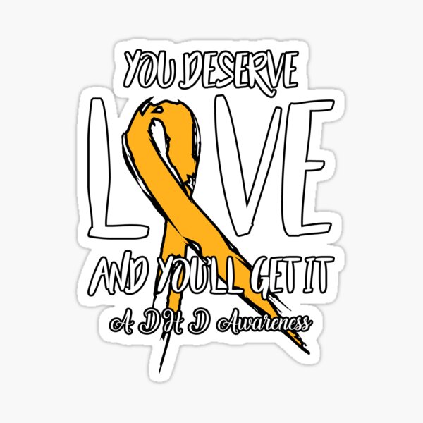 "ADHD Awareness Design" Sticker for Sale by AwarenessMerch | Redbubble