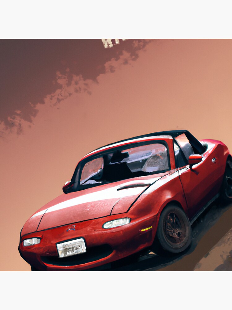 "Miata Digital Art no.2" Sticker for Sale by UlfgardeKeep | Redbubble