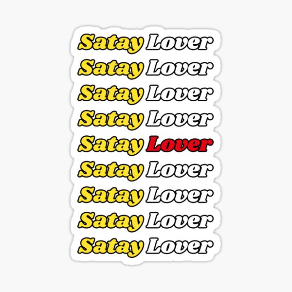 "'Satay Lover' Indonesian Traditional Food - Delicious Text Based ...