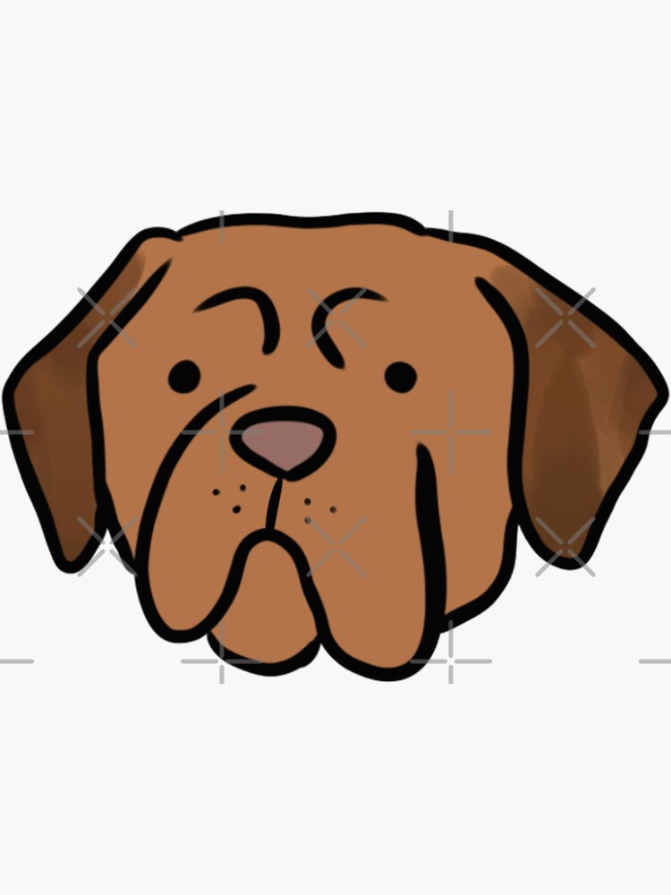 "Dogues de bordeaux cute illustration " Sticker for Sale by ...