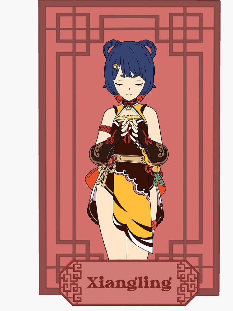 "Xiangling Genshin impact" Sticker for Sale by SAN- | Redbubble