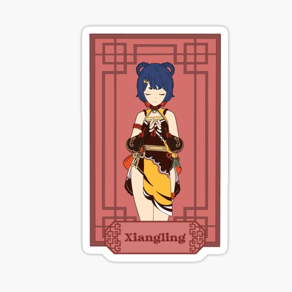 "Xiangling Genshin impact" Sticker for Sale by SAN- | Redbubble
