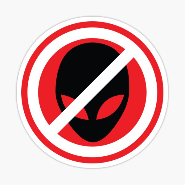 "Anti Alien " Sticker for Sale by TheMikis | Redbubble