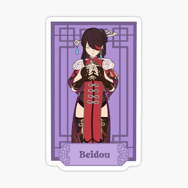 "beidou genshin impact" Sticker for Sale by SAN- | Redbubble