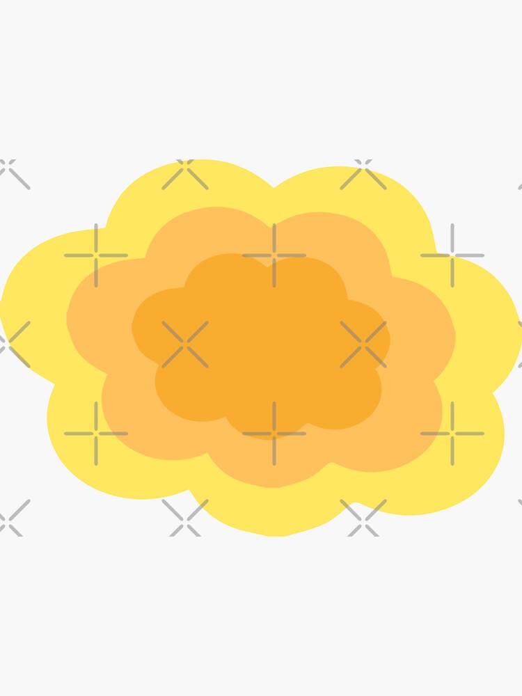 "Yellow Cloud" Sticker for Sale by musicora | Redbubble