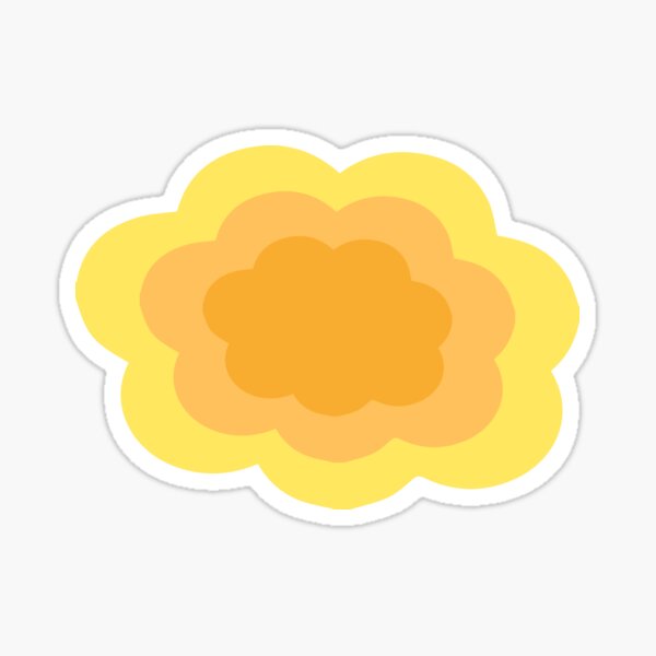 "Yellow Cloud" Sticker for Sale by musicora | Redbubble
