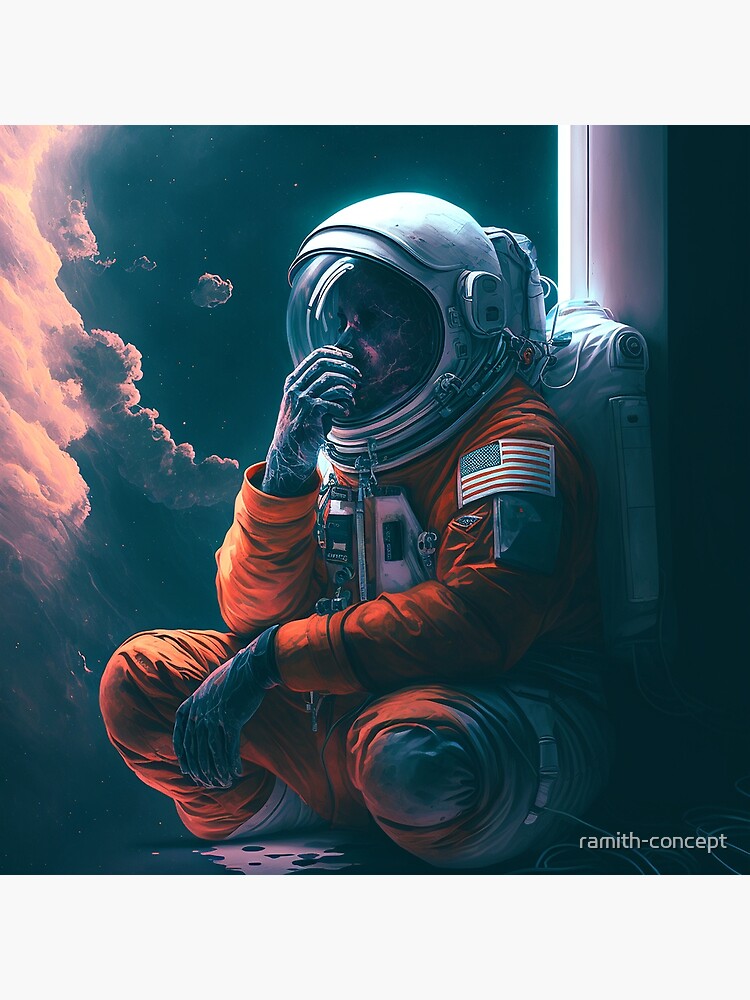 "Astronaut thinking deep" Poster for Sale by ramith-concept | Redbubble