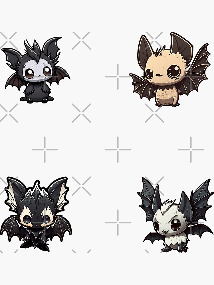 "Goth Bat / Emo Bat / Cute Bat / Kawaii Bat / Bat Sticker Pack - 001" Sticker for Sale by ...