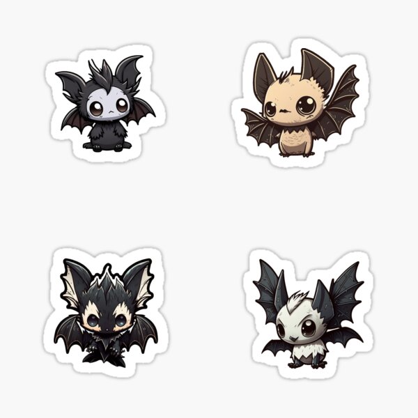 "Goth Bat / Emo Bat / Cute Bat / Kawaii Bat / Bat Sticker Pack - 001 ...