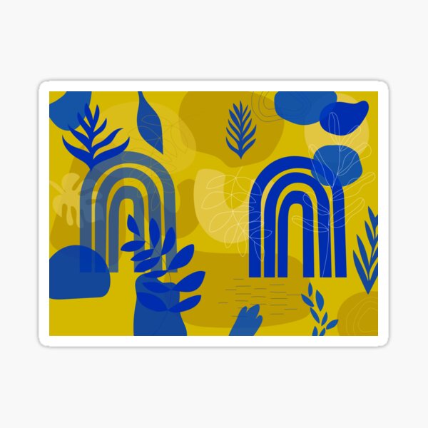 "Boho abstract - indigo" Sticker for Sale by perfektdesign | Redbubble