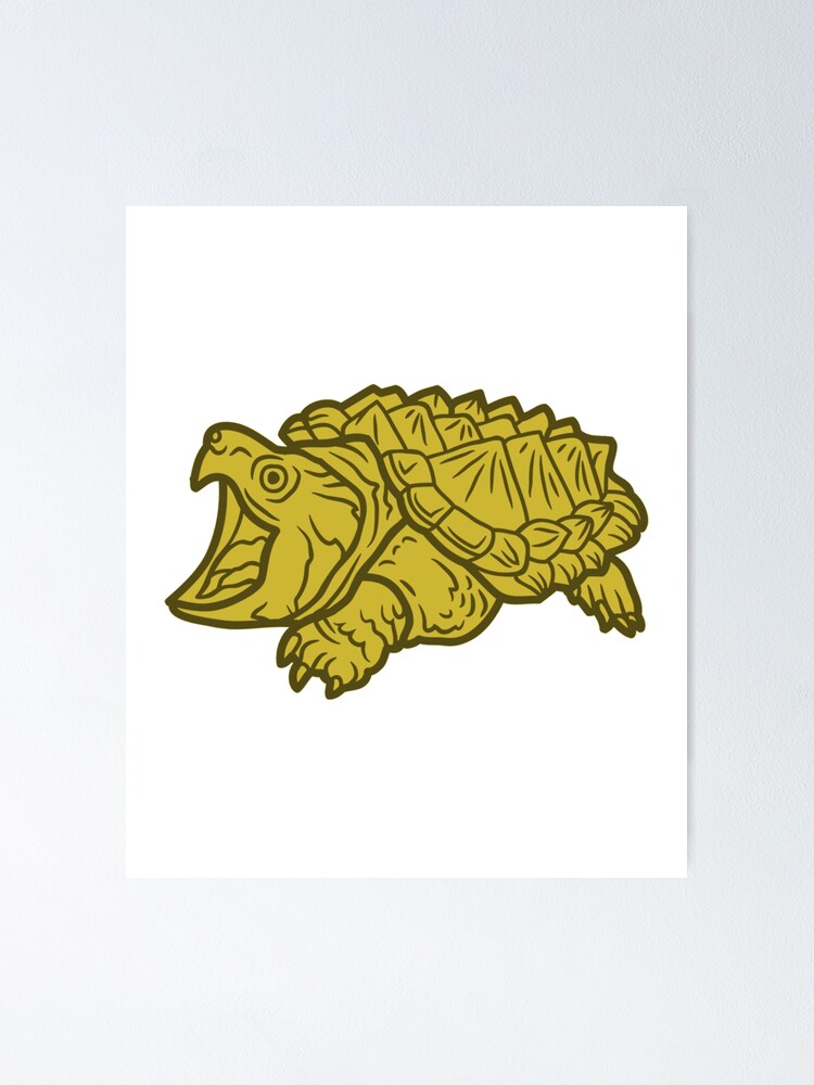 "Alligator Snapping Turtle Reptile Wildlife" Poster for Sale by ...