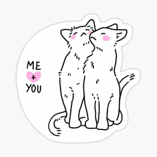 "you and me" Sticker for Sale by kunxdux | Redbubble