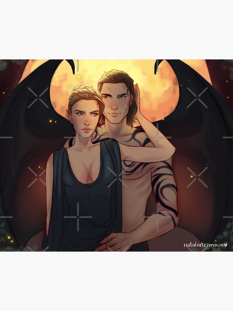 "Nesta and Cassian - ACOTAR inspired" Sticker for Sale by ...