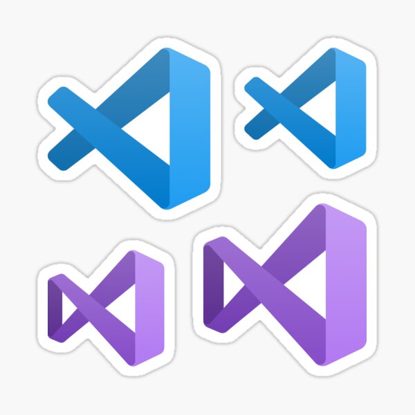 "Code and Visual Studio Icons" Sticker for Sale by Elias de Oliveira ...