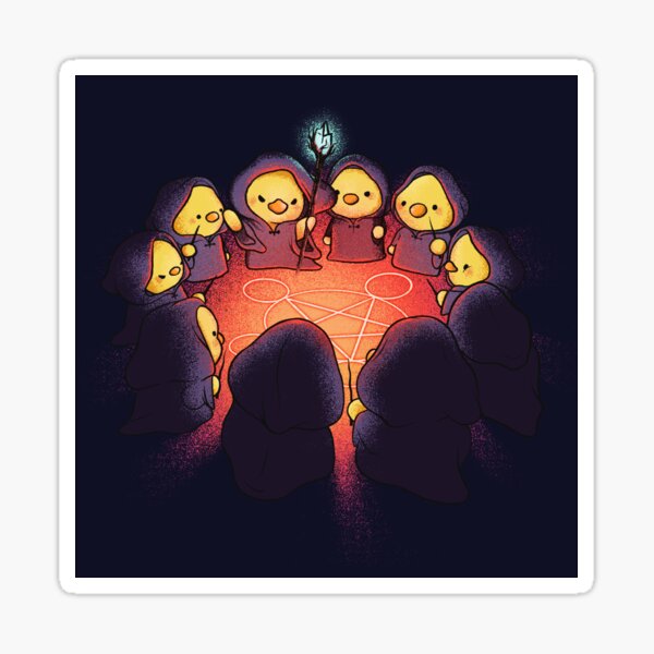 "Chick summoning circle" Sticker for Sale by SoftGhost | Redbubble