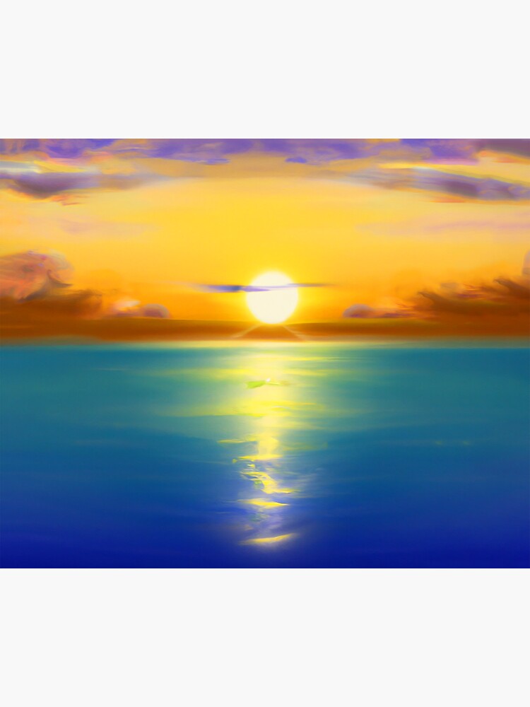 "Hand-Painted Sunset: Stunning Home Decor Piece" Sticker for Sale by ...