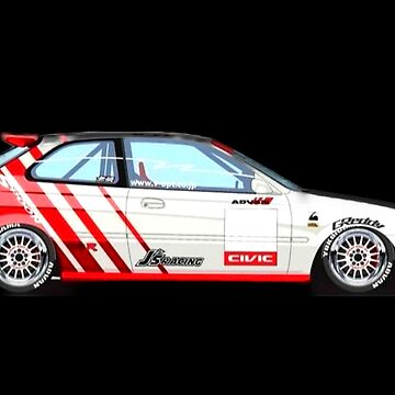 "Honda civic type R sticker decal" Sticker for Sale by redDottyDesign ...