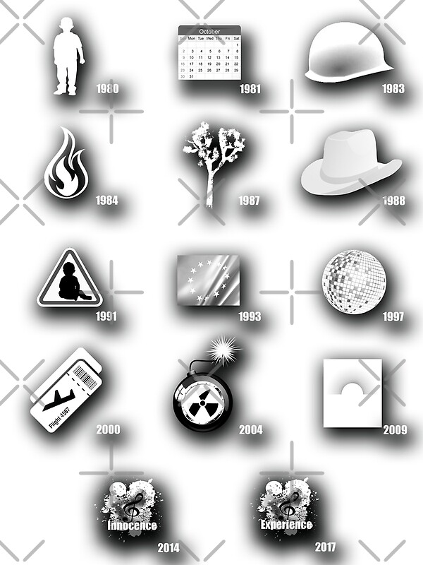 "u2 discography icons 2017 without frame" by clad63 | Redbubble