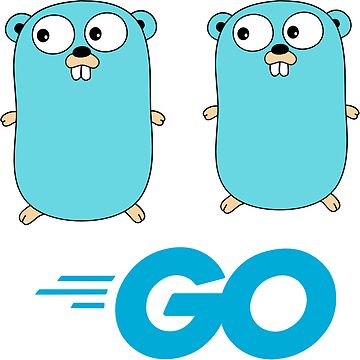 "Go Golang Icons. Go Text" Sticker for Sale by faeliaso | Redbubble