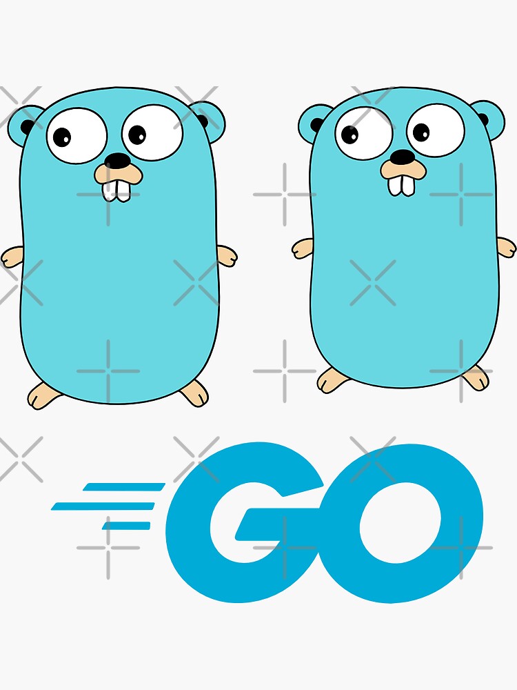 "Go Golang Icons. Go Text" Sticker for Sale by faeliaso | Redbubble