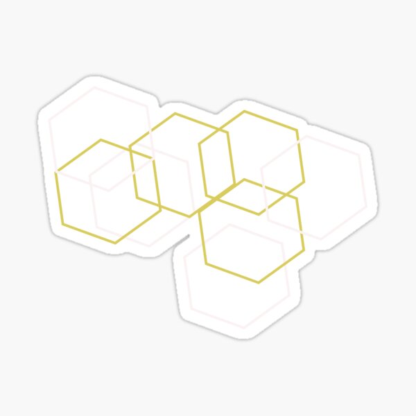 "Hexagon Geometric shape" Sticker for Sale by thatsnapguy | Redbubble