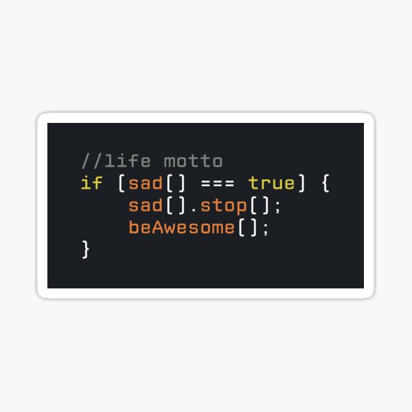 "Barney Life Motto - Funny Programming Jokes" Sticker for Sale by ...