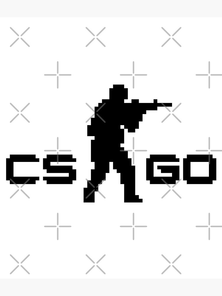 "cs go pixel logo" Poster for Sale by strikazoid | Redbubble