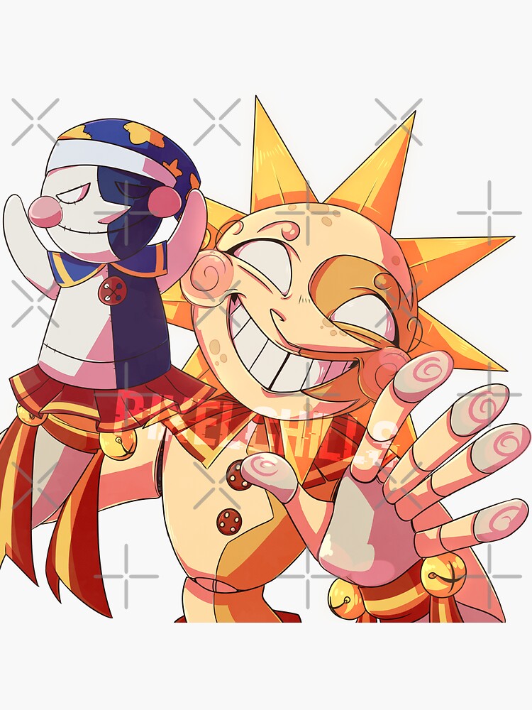 "Sun with a Moondrop puppet" Sticker for Sale by pixelchills | Redbubble