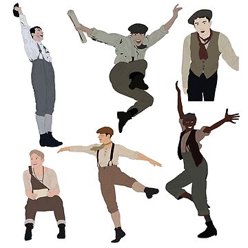 "Newsies UK character art" Sticker for Sale by Ameliadigiart | Redbubble