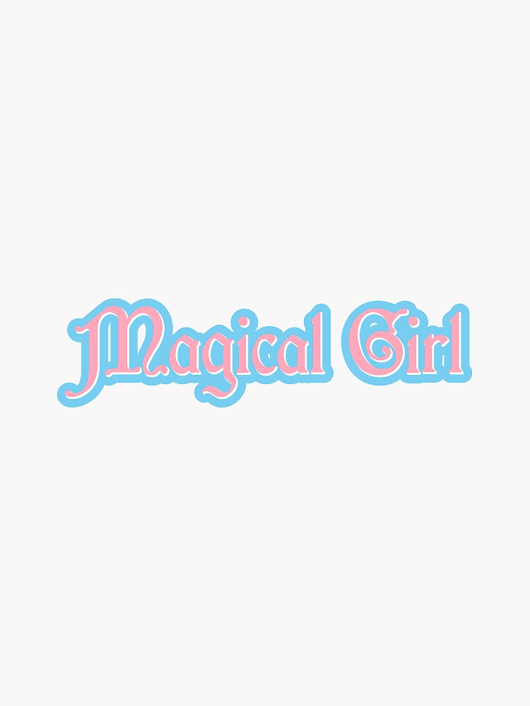 "Magical Girl Sticker (blue and pink)" Sticker for Sale by Aneetopia ...