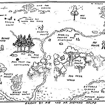 "Map of the Hundred Acre Wood" Poster for Sale by Amy Olsen | Redbubble