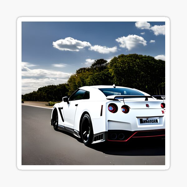 "Realistic photo of a Nissan GT-R" Sticker for Sale by Tolicreations ...