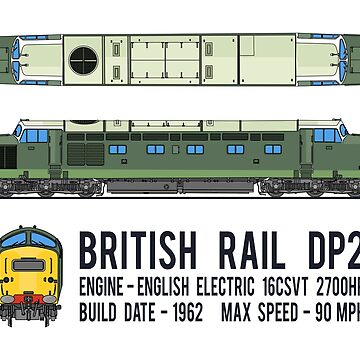 "British Rail DP2 Diesel Electric Locomotive Train Diagram Gift ...