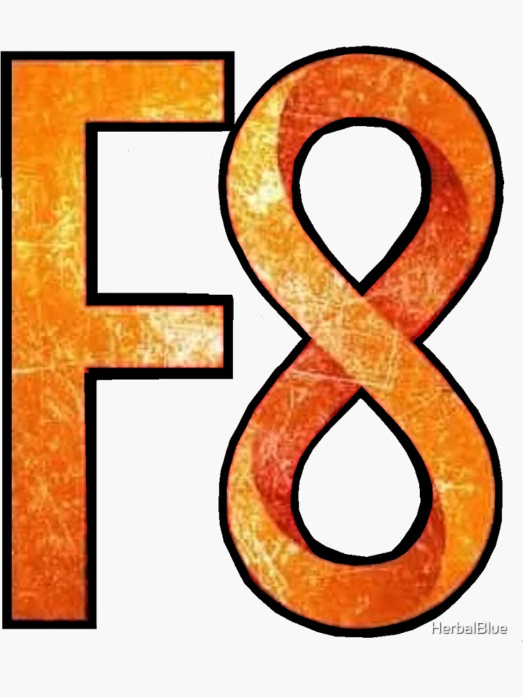 "F8-Five Finger Death Punch" Sticker for Sale by HerbalBlue | Redbubble