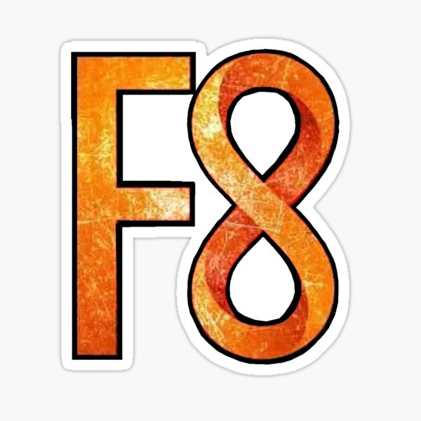 "F8-Five Finger Death Punch" Sticker for Sale by HerbalBlue | Redbubble