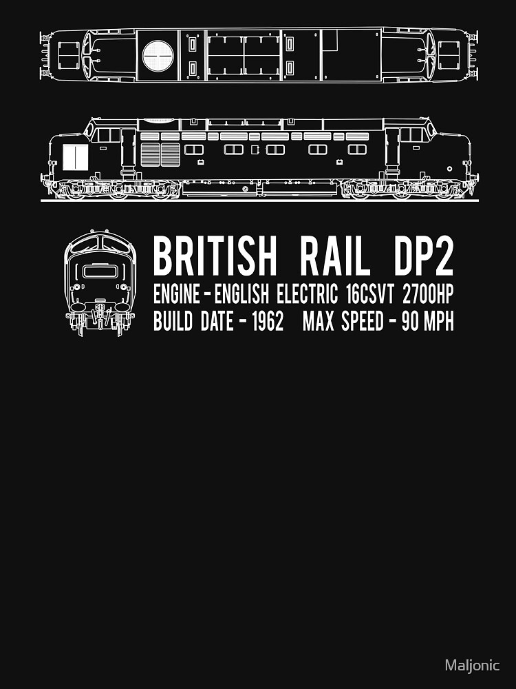 "British Rail DP2 Diesel Electric Locomotive Train Blueprint Diagram ...