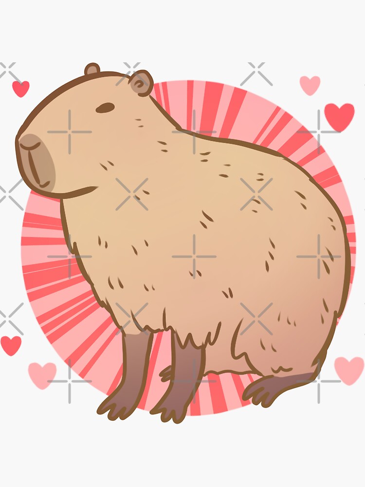 "Cute capybara design for capybara lovers " Sticker for Sale by Yarafantasyart | Redbubble