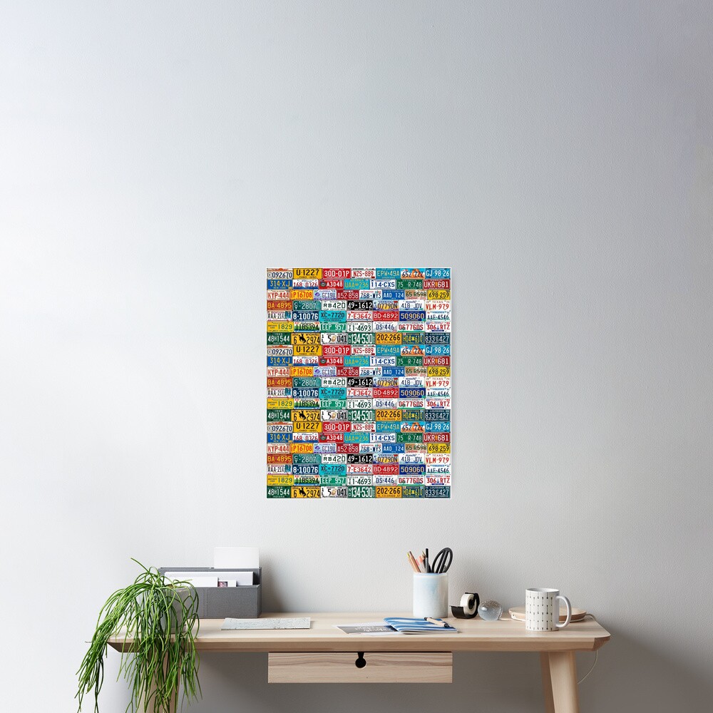 "All States Plates" Poster for Sale by trueblue2 | Redbubble