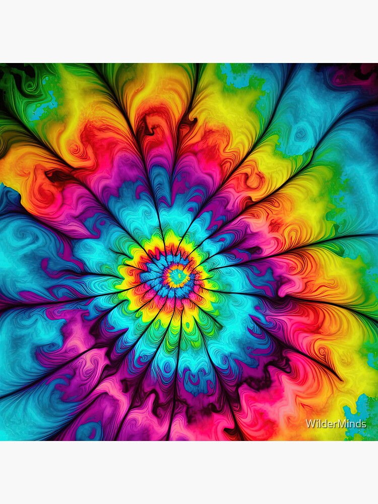 "Trippy Tie-dye Hippie Style" Sticker for Sale by WilderMinds | Redbubble