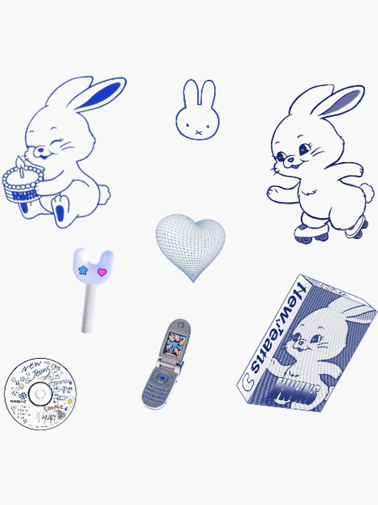 "NewJeans new jeans NWJNS sticker pack aesthetic " Sticker for Sale by ...