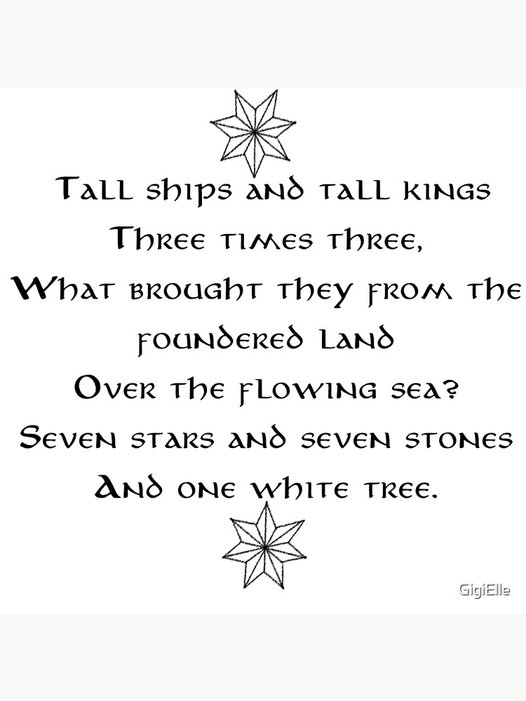 "Seven Stars and Seven Stones" Poster for Sale by GigiElle | Redbubble