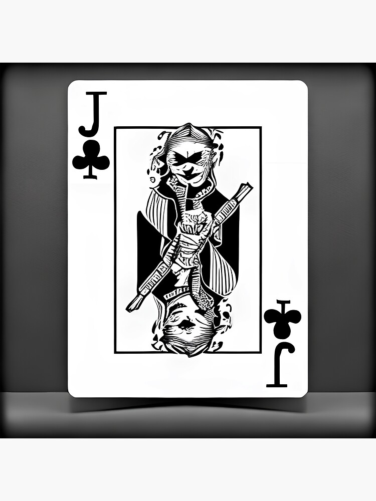 "Jack of clubs retro art" Sticker for Sale by imaigine | Redbubble
