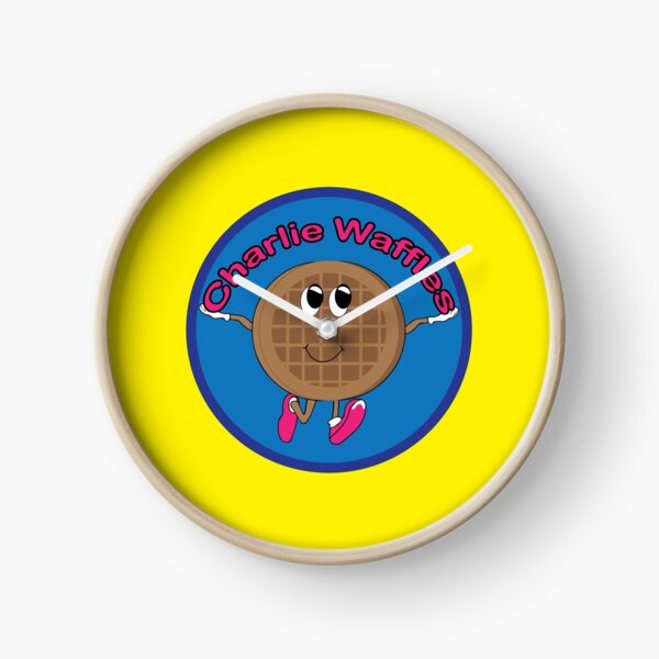 "Charlie Waffles!" Clock by s2ray | Redbubble