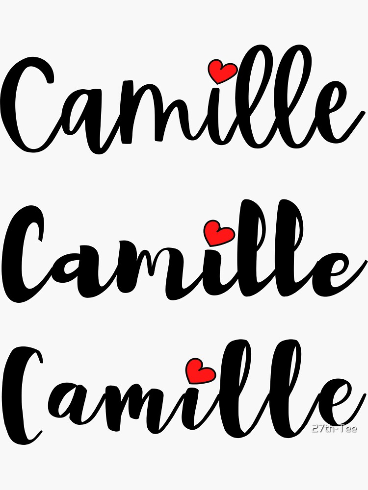 "Camille Name Cute Mini Heart Triple Fonts" Sticker for Sale by 27th ...