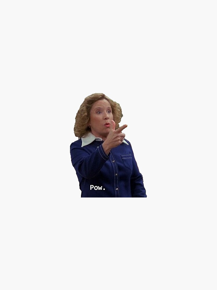 "Kitty Forman finger guns " Sticker for Sale by baileybrielle | Redbubble