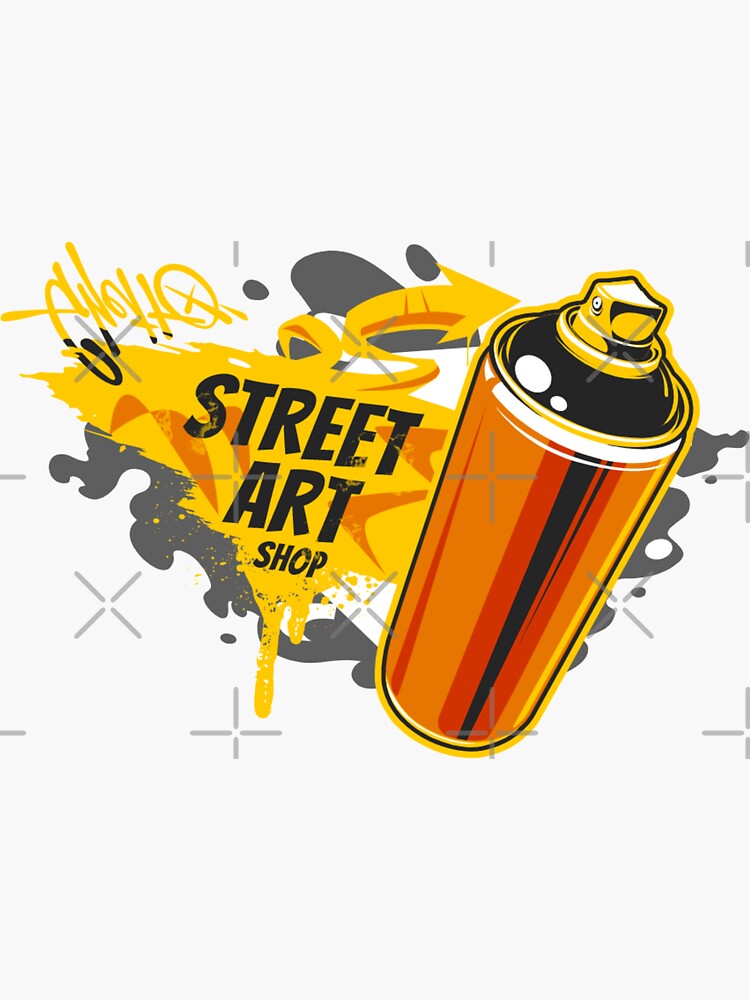 "Street Art shop-graffiti art" Sticker for Sale by Zeetube | Redbubble