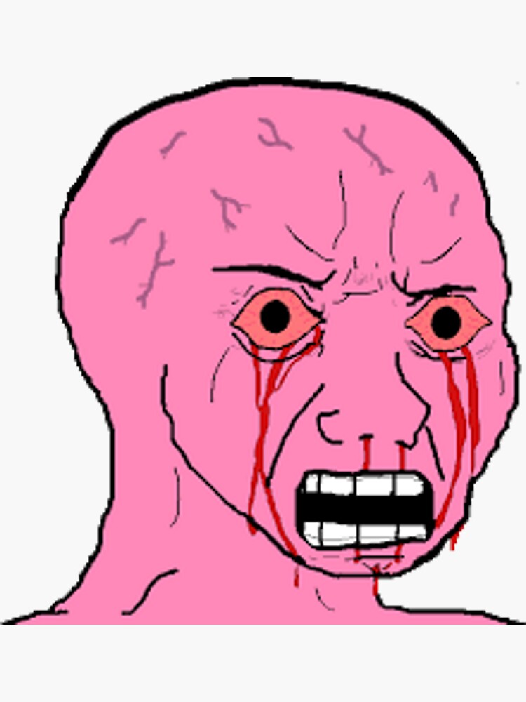 "Pink Wojak" Sticker for Sale by vanobras | Redbubble