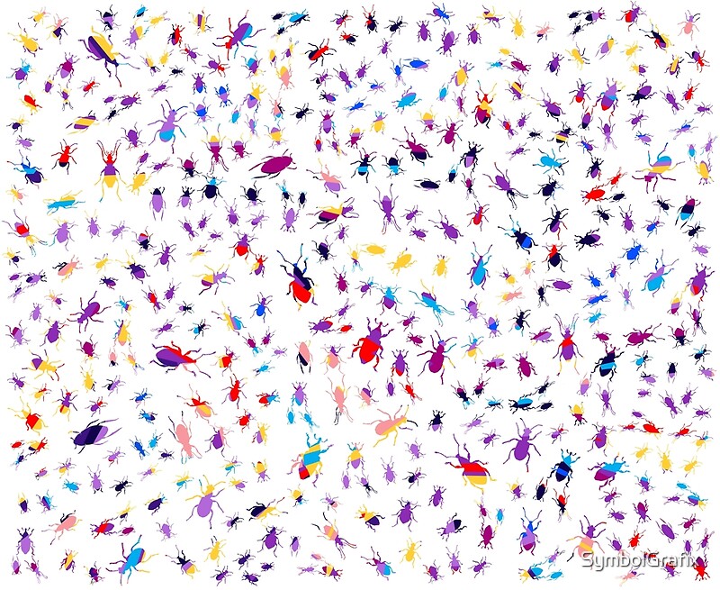 "Bugs, Colorful Creepy Crawlies" by SymbolGrafix | Redbubble