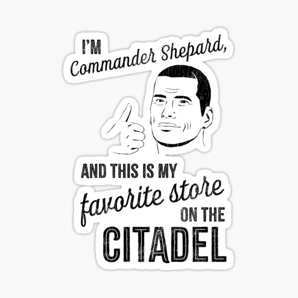 "I'm Commander Shepard" Sticker for Sale by Stebop Designs | Redbubble