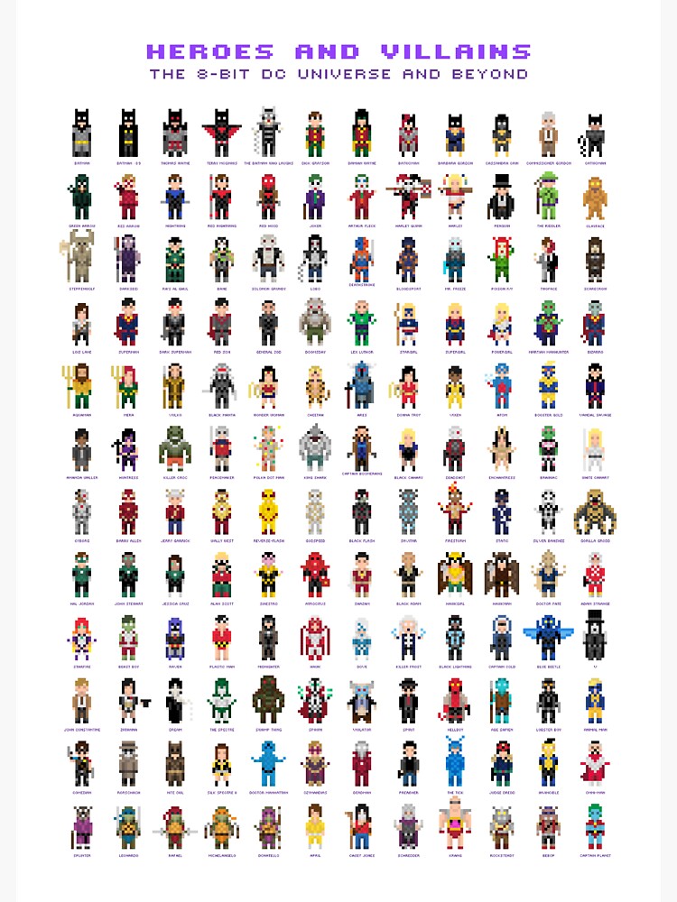 "8-Bit Heroes and Villains, vol. 02" Sticker for Sale by johnsalonika84 ...